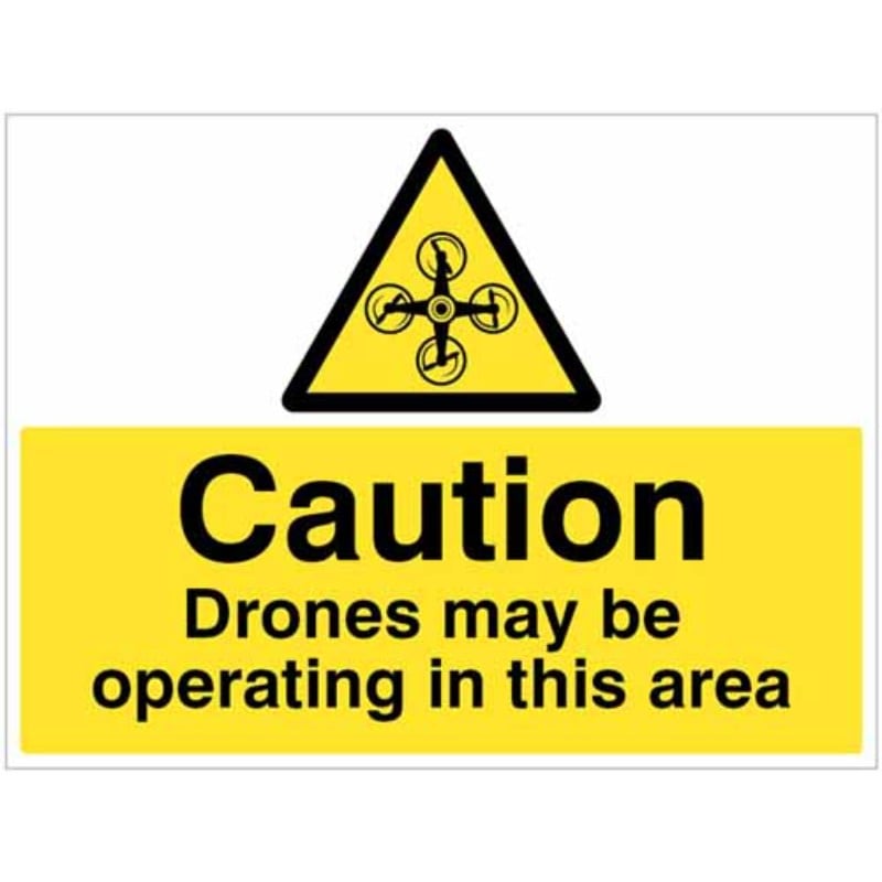 Caution Drones may be operating in this area - 174 PPE