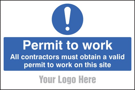 Permit to work, site saver sign 600x400mm - 174 PPE